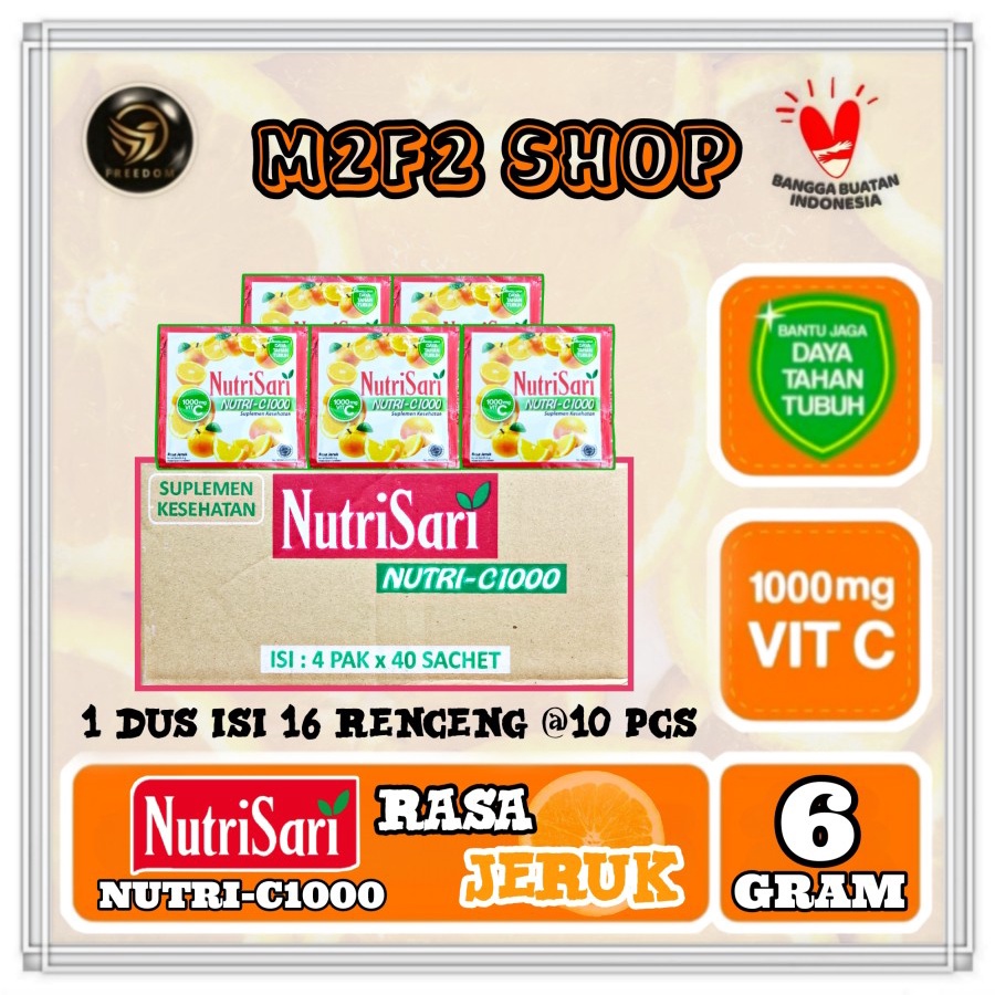 Jual NutriSari Minuman Serbuk Nutri C1000 | Jeruk Sachet - 6 gr ...