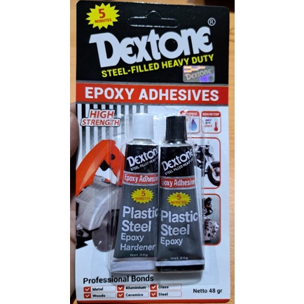 Jual Dextone Lem Besi Epoxy Plastic Steel 5 menit 48 gram - Lem Perekat ...