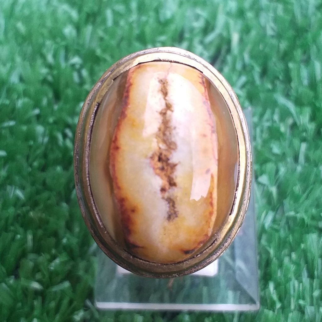 Jual Batu Akik Sulaiman Unik Alif Belah Kendit Kristal Motif Simetris ...