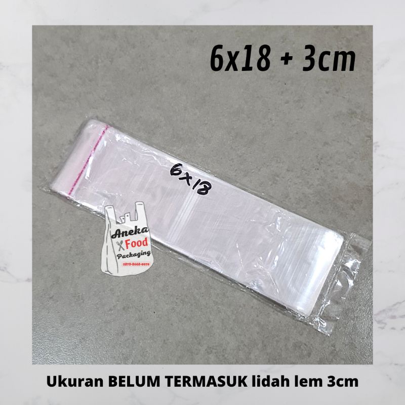 Jual Kantong plastik OPP bening roti pie bungkus sendok garpu seal lem 8x8 9x9 10x10 11x11 12x12 ...