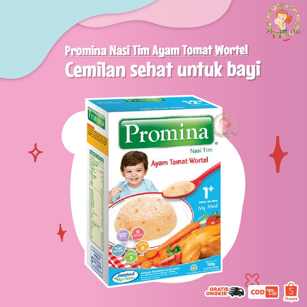 Jual Promina Nasi Tim Ayam Tomat Wortel New Box 100 gr Perlengkapan ...