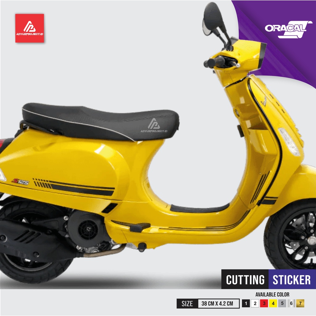 Jual Sticker Stiker Cutting Custom Striping Model Vespa S 125 S125 ...