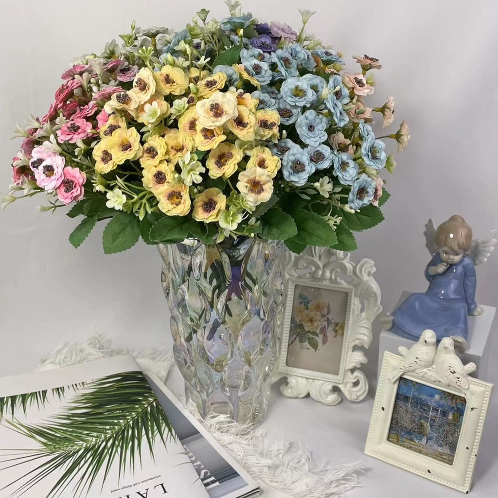 Jual Bunga Plastik Hias Mawar Multiflora Rose Fwr Bunga Artificial ...