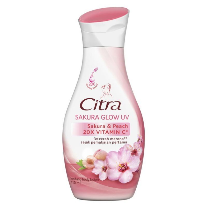 Jual Citra Sakura Glow UV Hand & Body Lotion (2 Ukuran) 110 ml & 210 ml ...