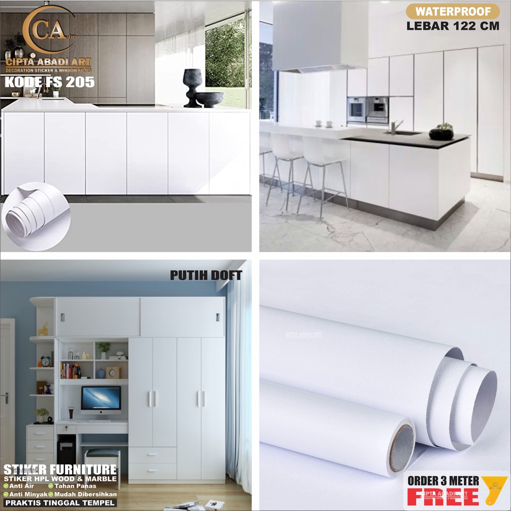 Jual PVC SHEET Stiker Furniture Lemari Meja Kitchen Set Kaca Anti Air ...