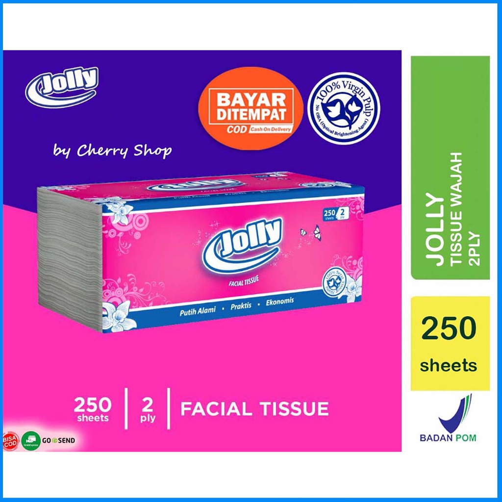 Jual [250SHEETS | BPOM] Tissue Jolly Facial 250s Tissu Jolly | Shopee ...