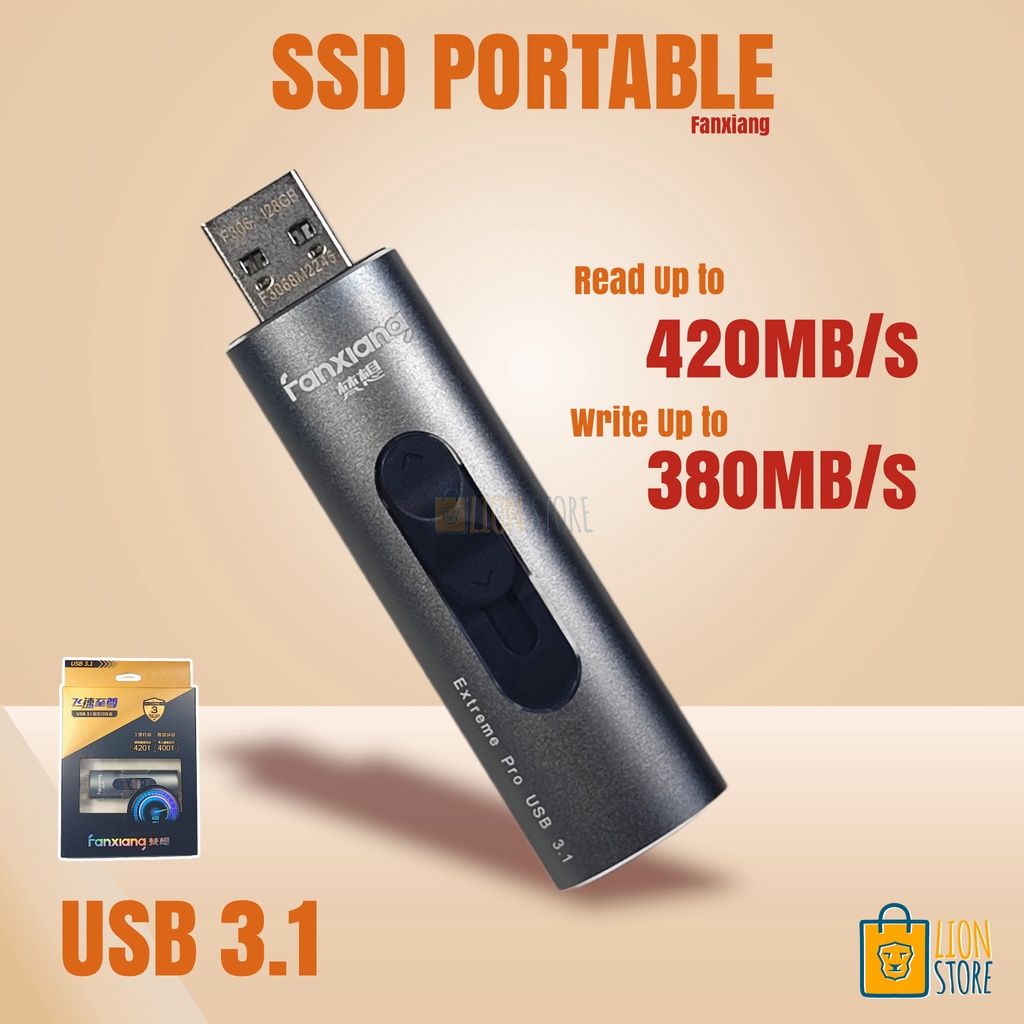 Jual FANXIANG 128GB SSD PORTABLE EXTERNAL SSD USB 3.1 FLASHDISK ...