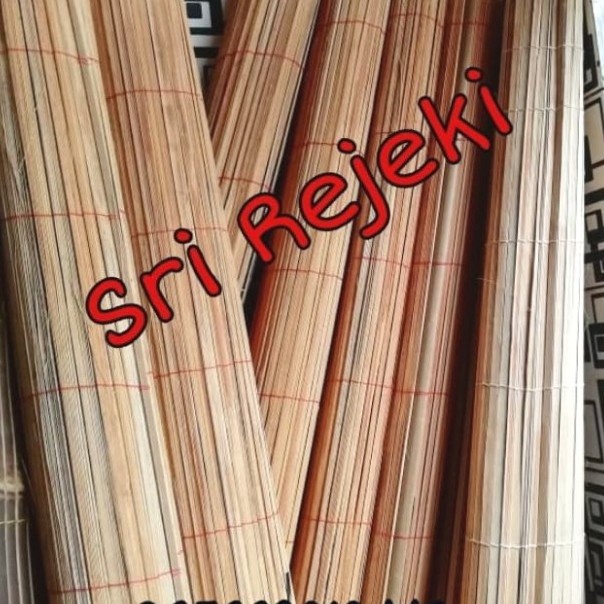 Jual Tirai bambu 1,5M x 2 M (Sudah Katrol) Kerai Murah Kerei krey | Shopee Indonesia