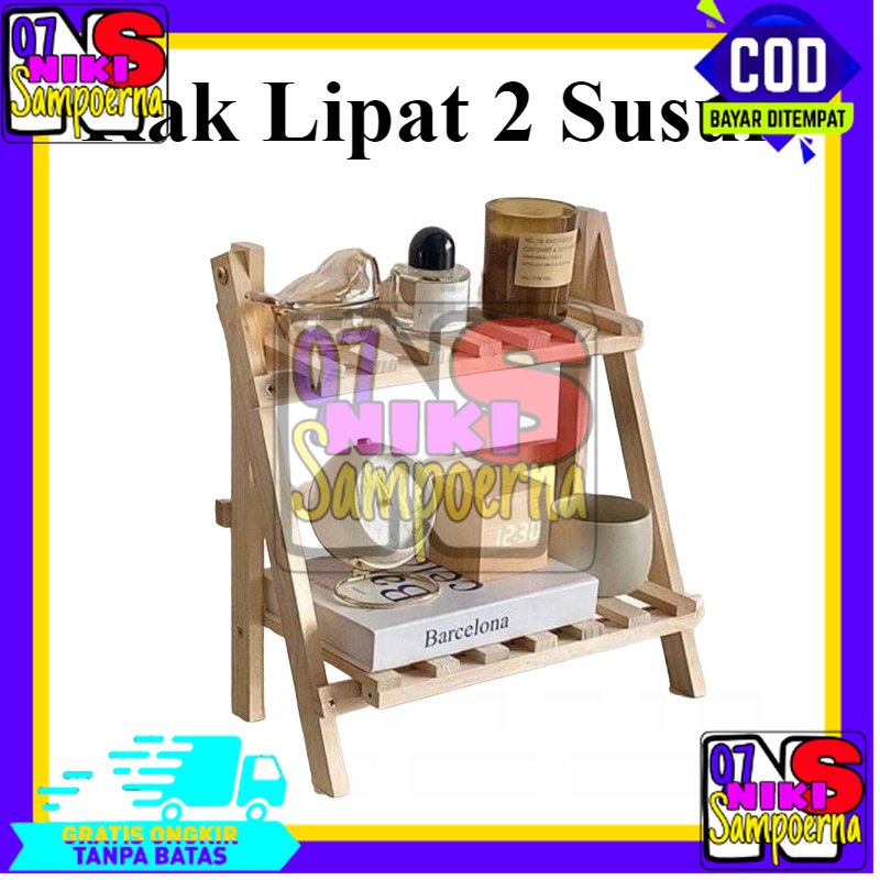 Jual Rak Susun kayu Mini Serbaguna | Rak Meja Rakit Multifungsi ...