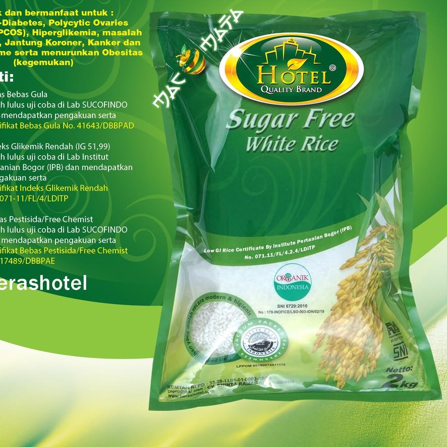 Jual Beras Organik 2 kg - BERAS LOW GI White Rice - Beras Organik HOTEL 2kg - Beras 2kg - Sugar ...