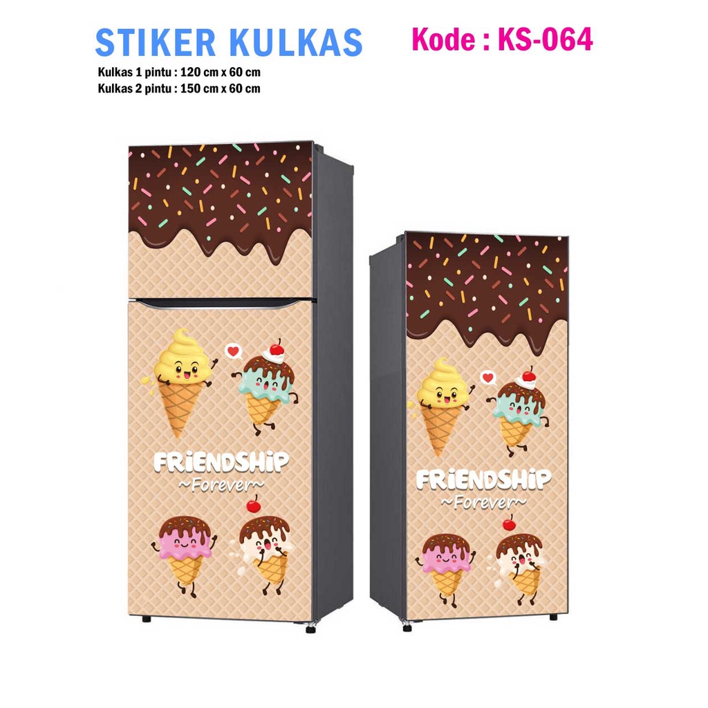 Jual Stiker Kulkas 1 Pintu dan Sticker Kulkas 2 pintu Ice Cream ...
