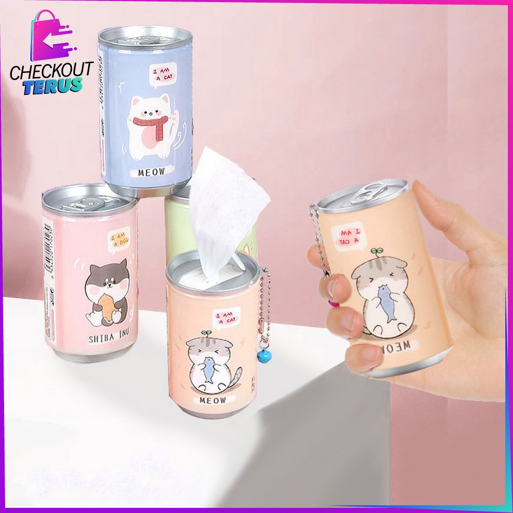Jual CT C792 Tissue Basah Kaleng Mini Korea Travelling Karakter Lucu ...