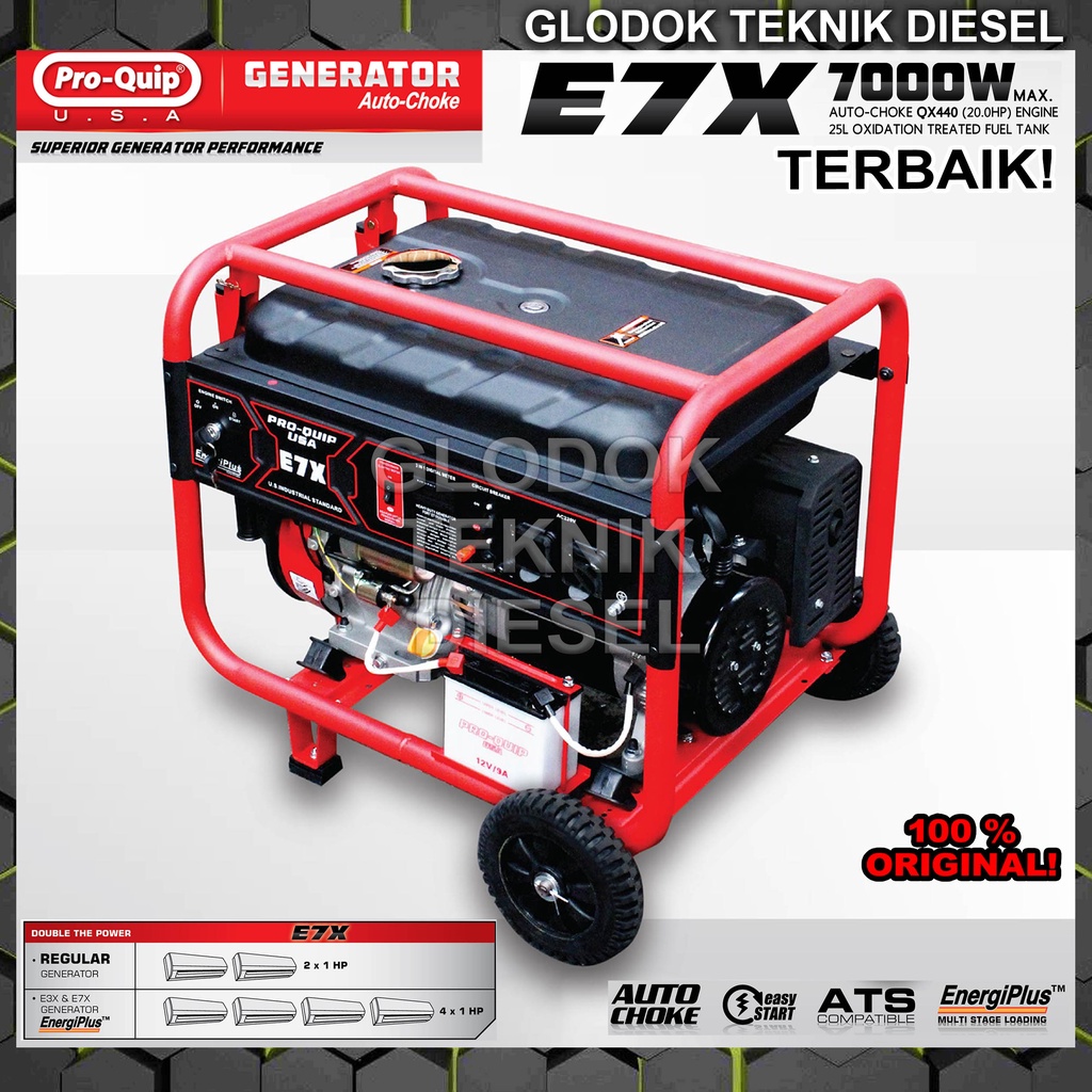 Jual Proquip Genset 7000 6000 Watt E7X Generator Listrik Bensin Auto ...