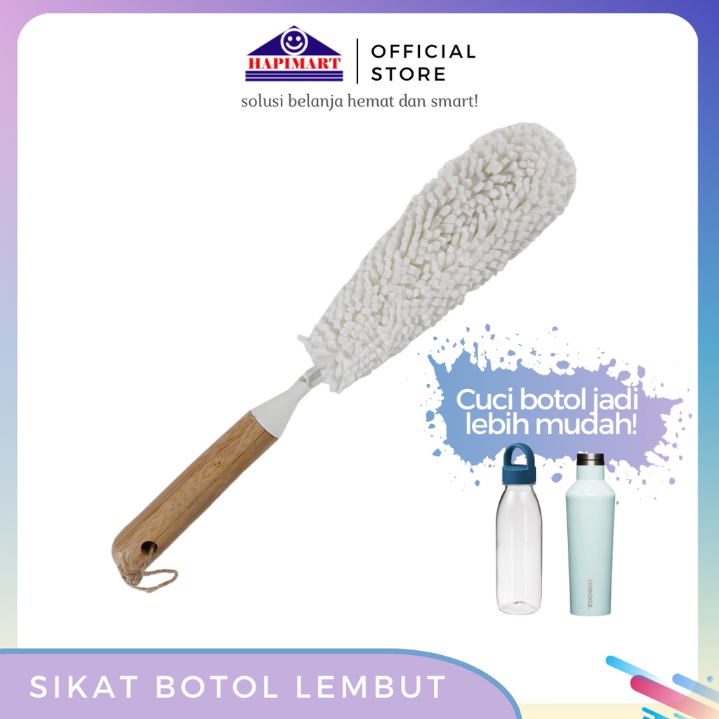 Jual Sikat Cuci Botol Lembut Ukuran Sedang Dengan Gagang Kayu Anti ...