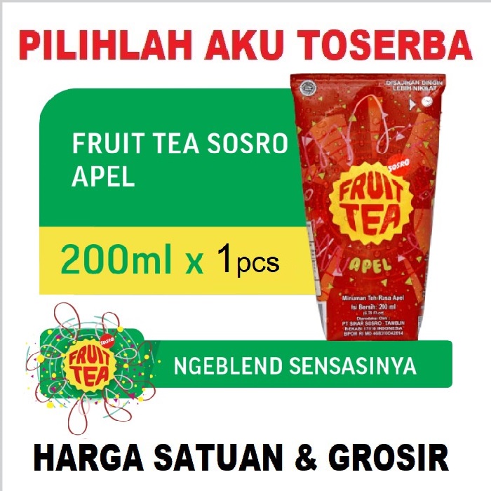 Jual Fruit Tea Sosro APEL Genggam 200 ml - ( HARGA SATUAN ) | Shopee ...