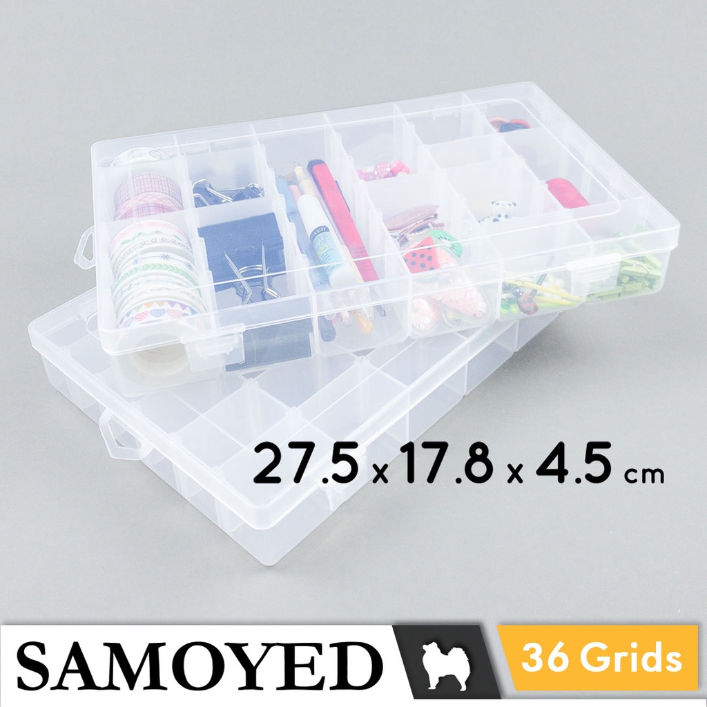 Jual Tempat / Kotak Plastik PP Penyimpanan Serba Guna 36 Sekat / Grids ...