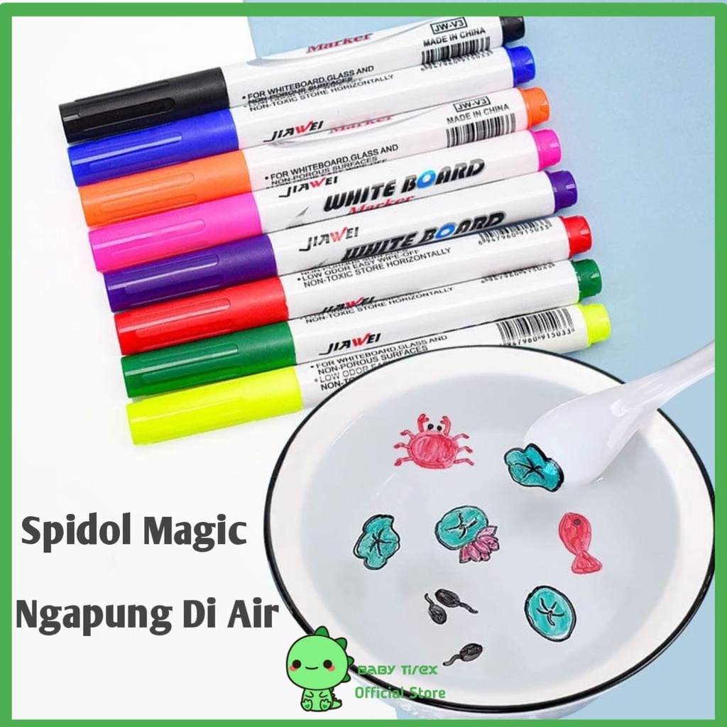 Jual Spidol Apung Ajaib Viral Warna warni / Spidol Ajaib Spidol ...