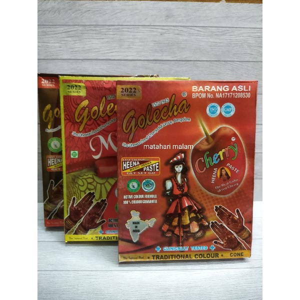 Jual GOLECHA HENNA TATO TANGAN HALAL - GOLECHA HENNA KUKU EXP 2026 [ 12 ...