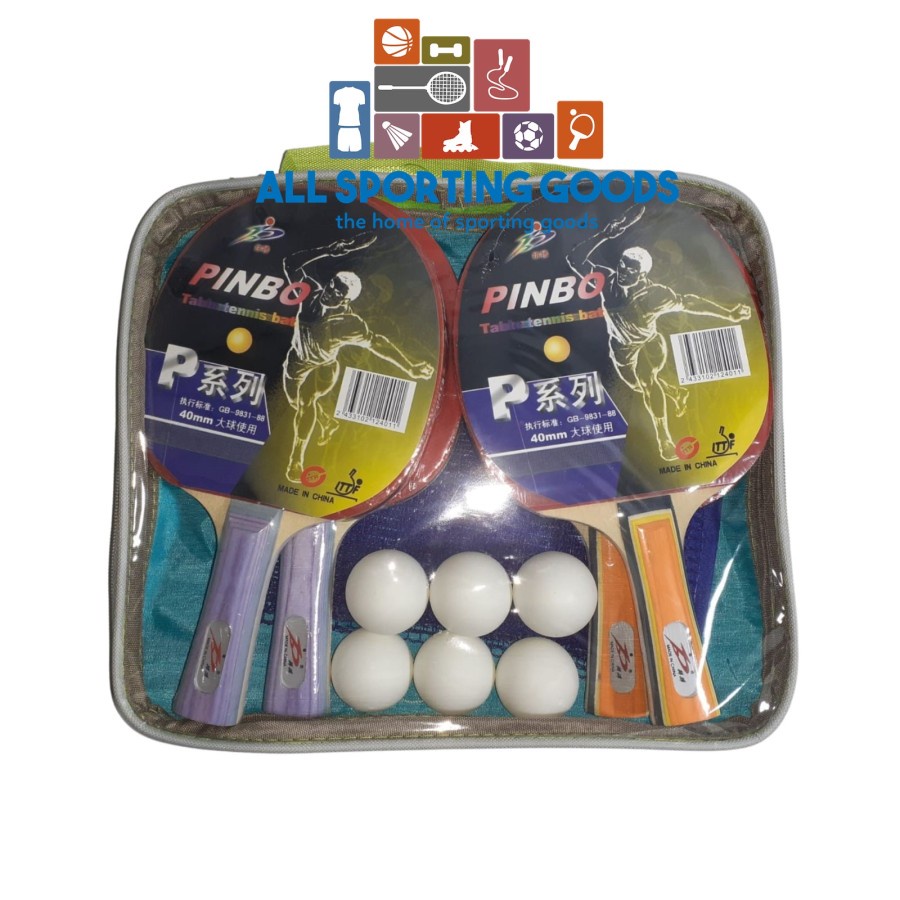 Jual Bat-bet-bat table tennis Pingpong tenis meja PINBO PAKET SET (NET TIANG + BOLA + 4 BET ...