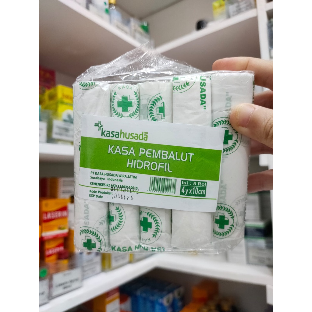 Jual Kasa Husada Hidrofil Ukuran 4x5 Dan 4x10 Isi 5pcs Original ...