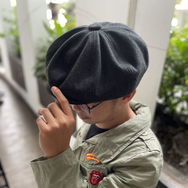 Jual Tomshelby Newsboy Cap Wool Super Grey Series | Topi Newsboy ...