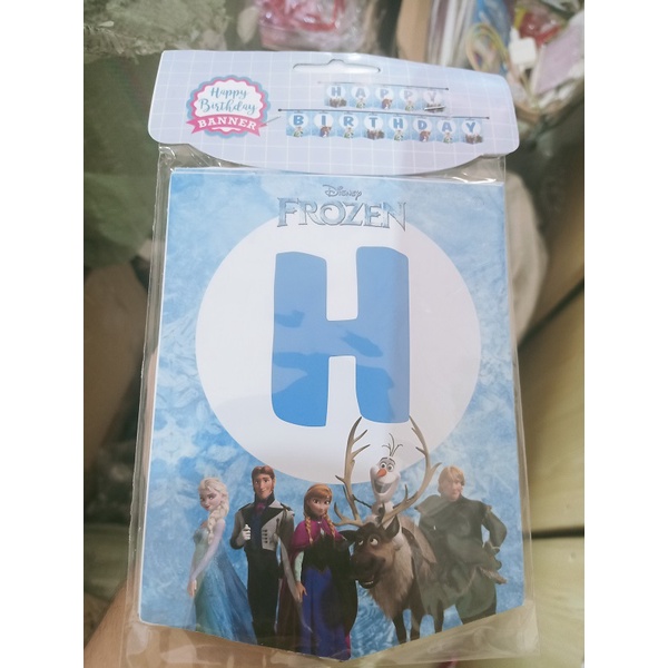 Jual Banner Happy Birthday Motif Captain Frozen / Banner Ulang Tahun ...
