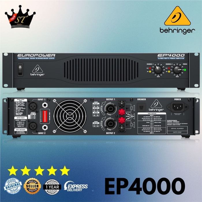 Jual Behringer EP4000 EP-4000 EP 4000 Watt Stereo Power Amplifier Trafo ...