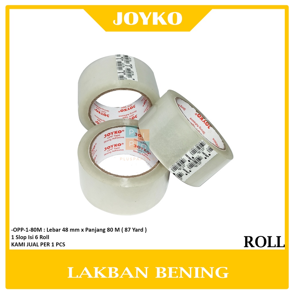 Jual JOYKO - Lakban Plastik Coklat & Bening -Opp Tape 2 Inch x 80 Meter 48mm x 80m - ROLL ...