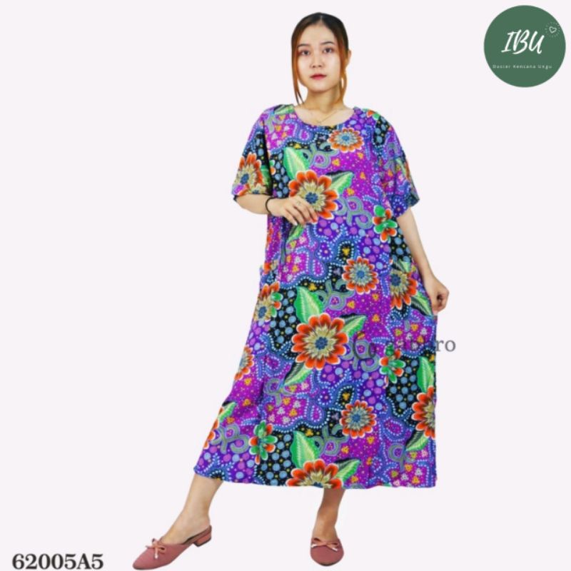 Jual Ibu Daster 25 Kub Batik Kencana Ungu Ld 115cm Label Biru | Shopee ...