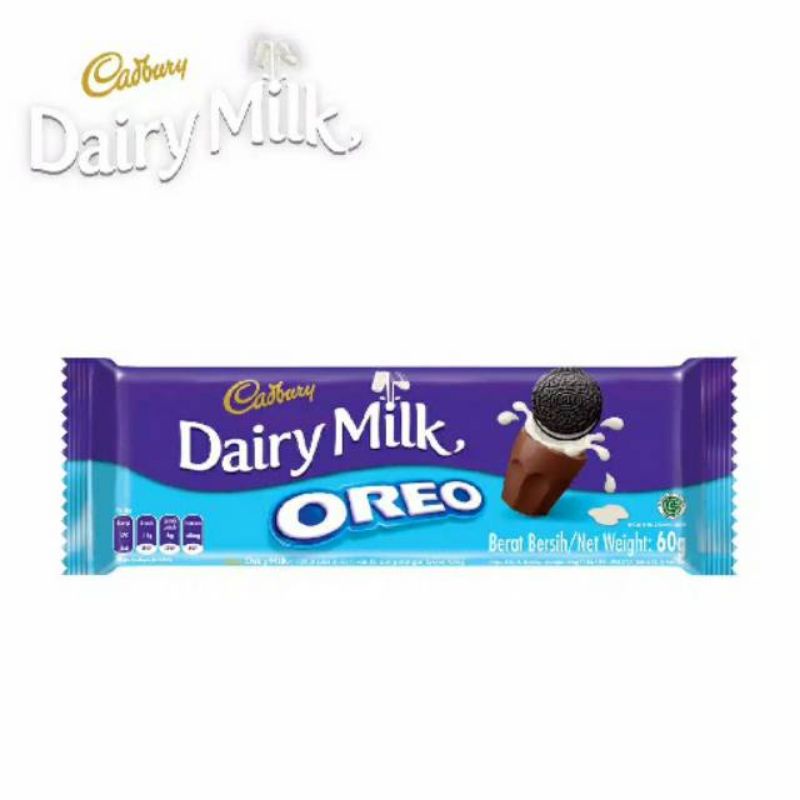 Jual Cadbury Dairy Milk Oreo 60gr - Cokelat Cadbury Oreo | Shopee Indonesia