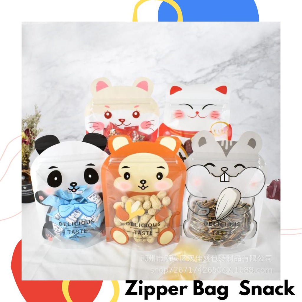 Jual ZIPPER BAG SNACK KARAKTER PLASTIK KLIP SNACK PLASTIK ZIPPLOCK ...