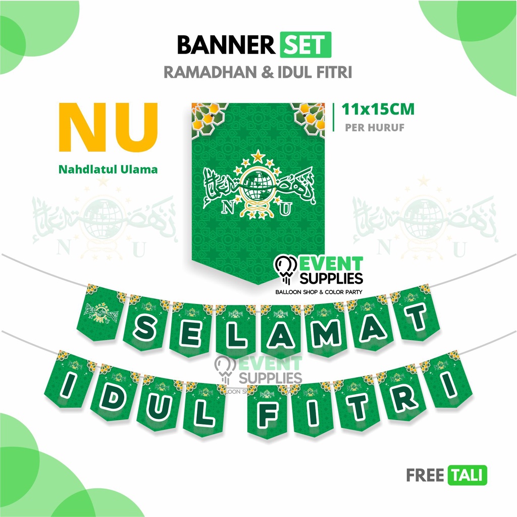 Jual Banner Set Idul Fitri Organisasi Nahdlatul Ulama / NU Nahdliyin ...