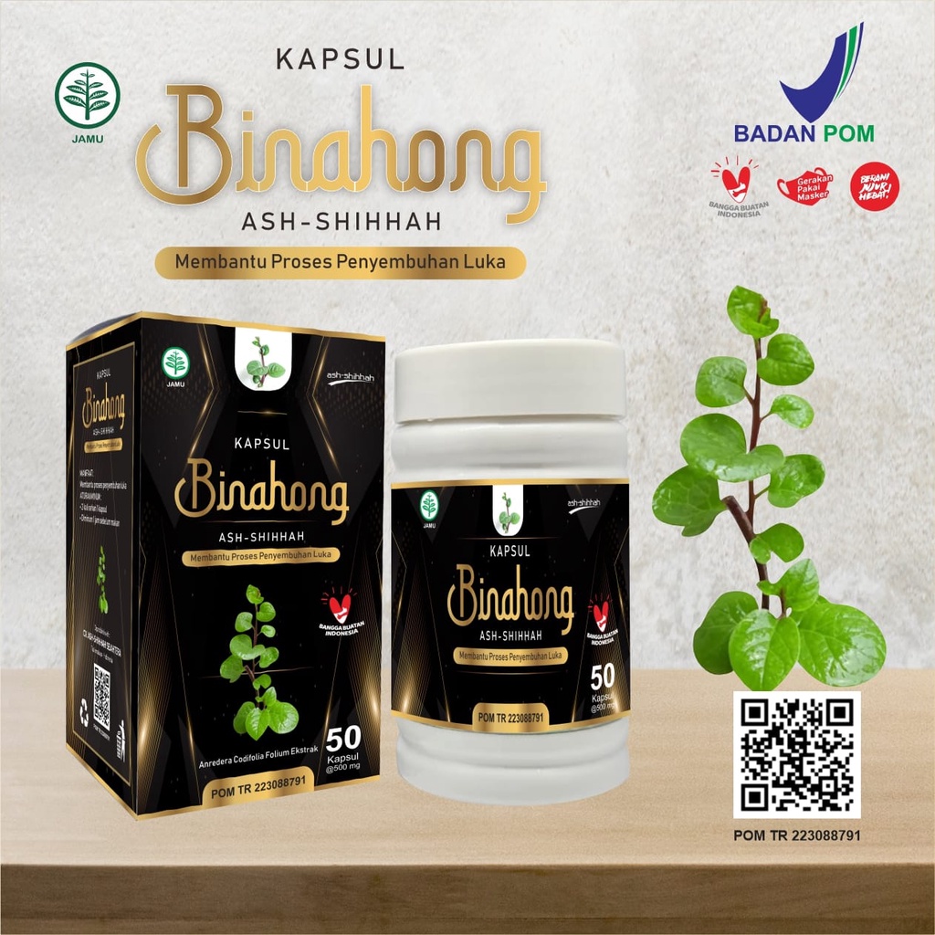 Jual Kapsul Ekstrak Daun Binahong BPOM Ash Shihhah Ash Shihah Original 50 kapsul | Shopee Indonesia