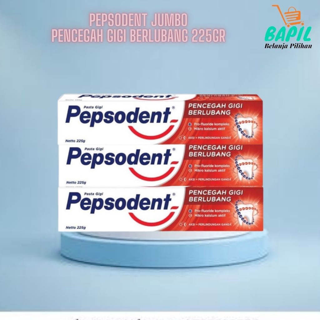 Jual Pepsodent Jumbo 225gr / Pepsodent / Pepsoden / Odol / Pasta Gigi ...