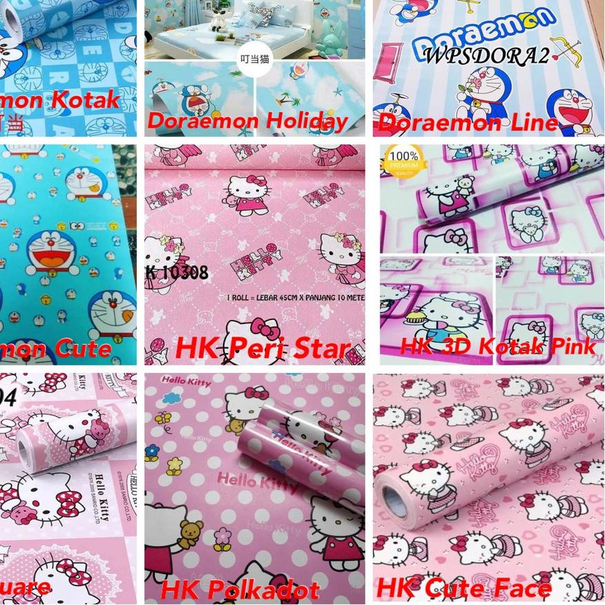 Jual Terbaru 12.12 WALLPAPER DINDING Terbaik HELLO KITTY DORAEMON HK Helo Kity Stitch Frozen ...