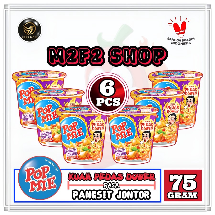 Jual POP MIE | Mi Instan Cup Kuah Pedas | Pedes Dower Pangsit Jontor ...