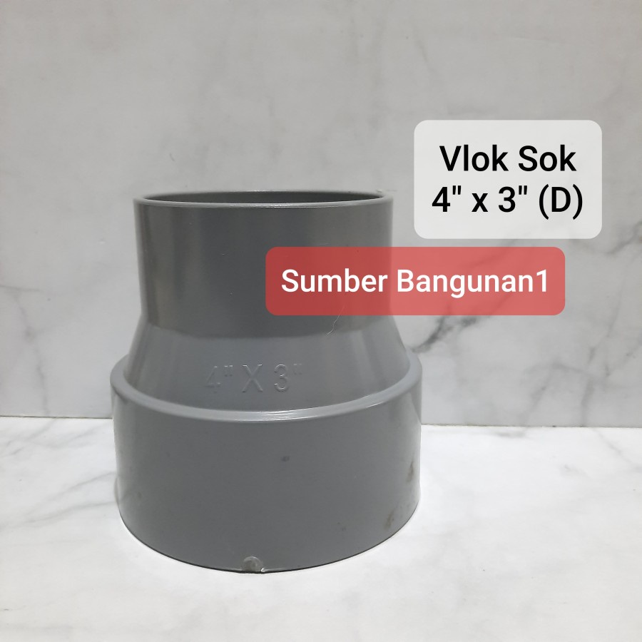 Jual Vlok Sok 4" x 3" Rucika reduser sambungan pipa kombinasi 4x3 Inch ...