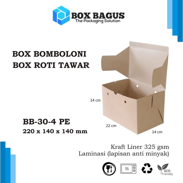 Jual [Tempat Roti] Box Dus Kardus Kotak Roti Bakar Tawar Donat ...