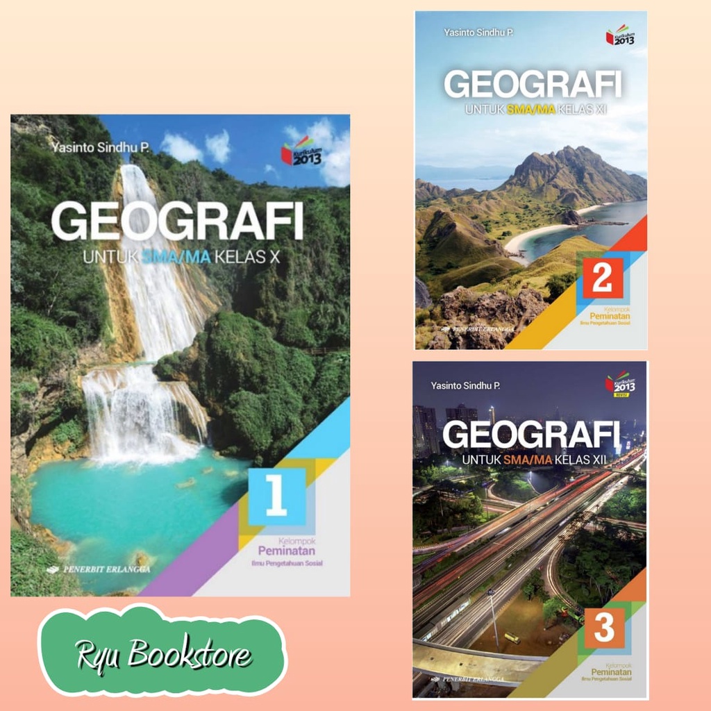 Jual Buku Geografi Peminatan Kelas 10 11 12 SMA K13N Erlangga | Shopee ...