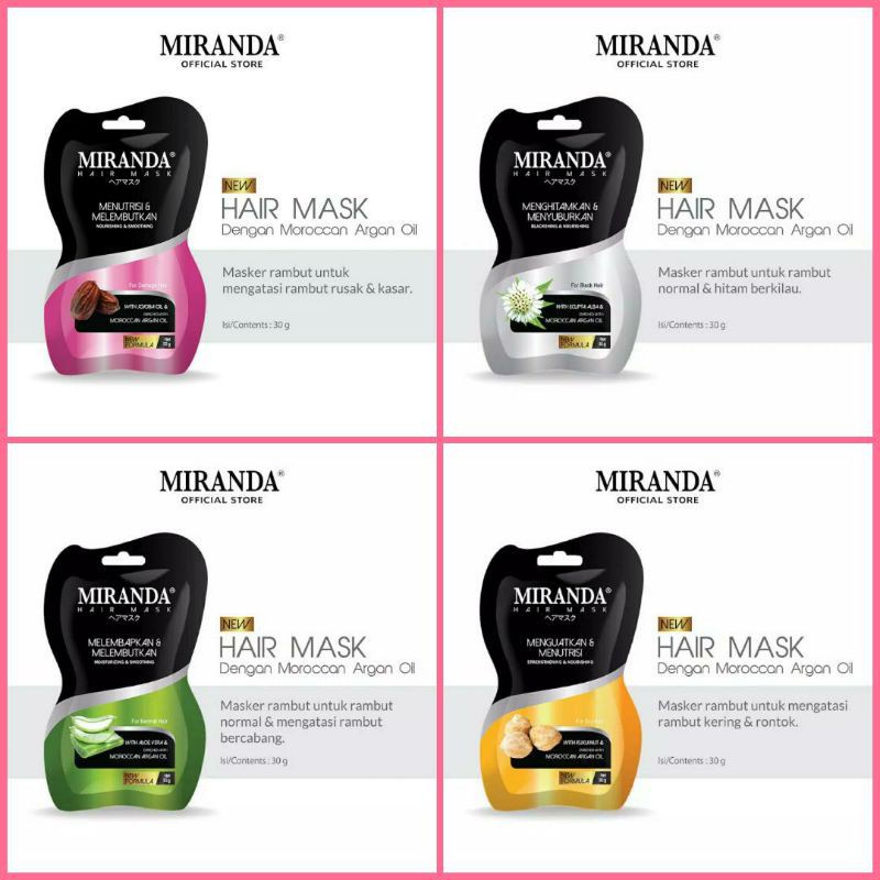 Jual Miranda Hair Mask - Sachet 30 gram | Shopee Indonesia