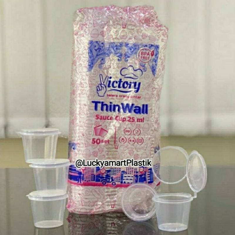 Jual Sauce Container 25 ml & 35ml VICTORY / Cup Sambal / Cup Saus 25ml ...