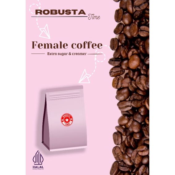 Jual KOPI HITAM Untuk Yang Suka latte FEMALE COFFE ROBUSTA mirip Gooday ...