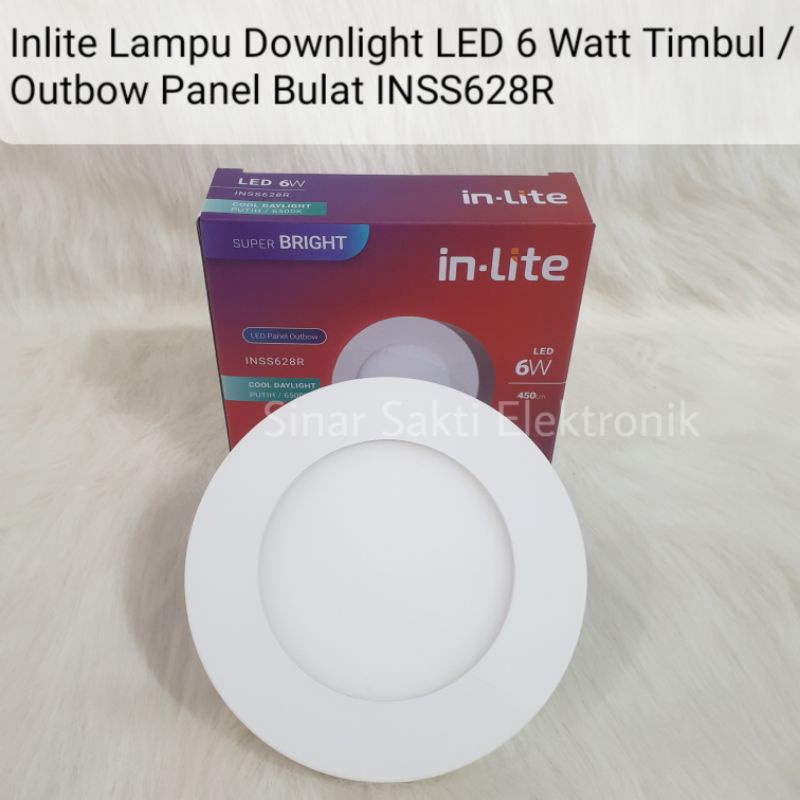 Jual Inlite Lampu Downlight LED 6 Watt Plafon Timbul OB Outbow Panel ...
