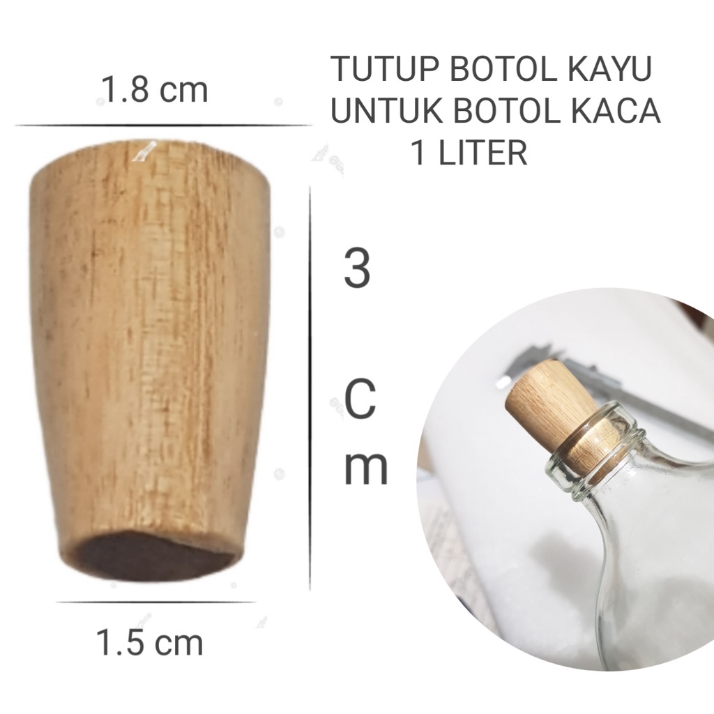 Jual / 10 ( SEPULUH ) TUTUPAN BOTOL KAYU BENSIN Bahan Kayu / Tutup ...