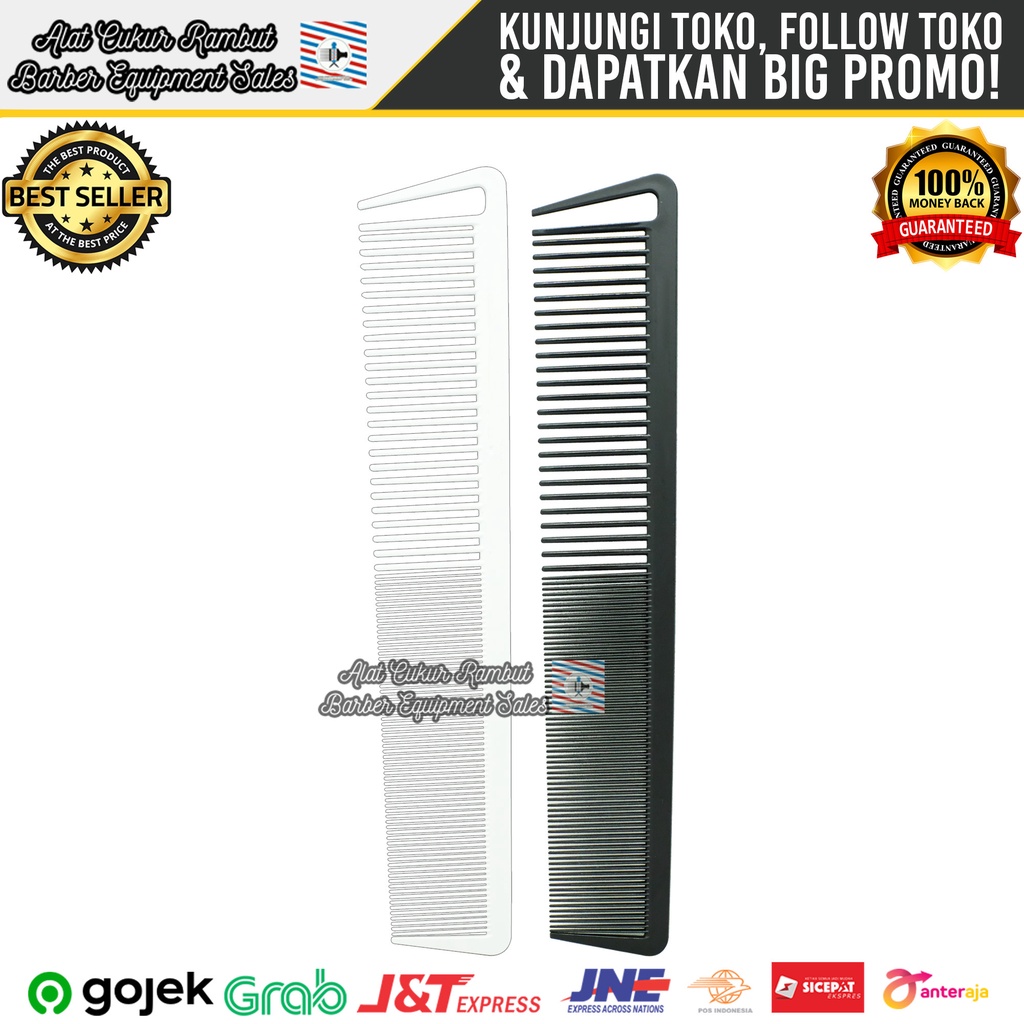Jual Sisir Parting Cukur Potong Rambut Rata Panjang Bahan 6940 Salon ...
