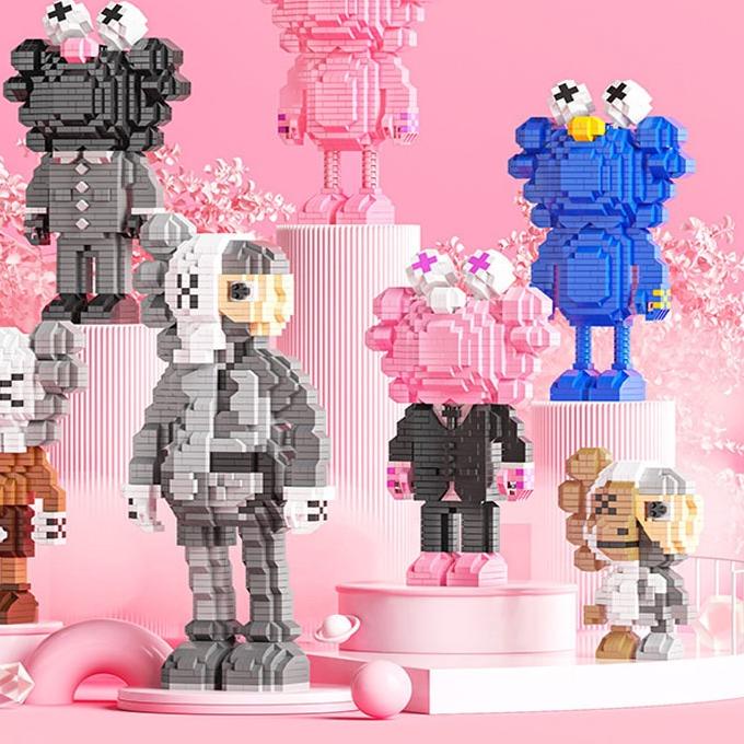 Jual Bisa Cod Kaws Mainan Balok Edukasi Karakter Kartun Mainan Balok ...