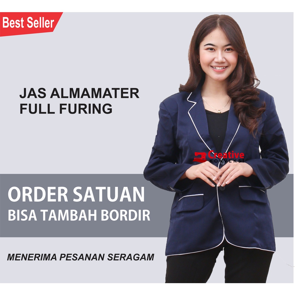 Jual JAS SEKOLAH MODEL KOREAN STYLE . NAVY LIS PUTIH / JAS OSIS SMP SMP ...
