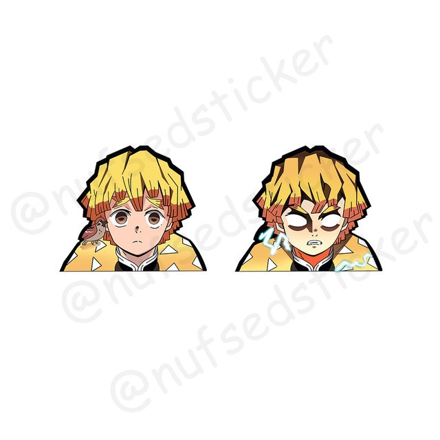 Jual 3D Sticker - Demon Slayer Zenitsu Angry | Shopee Indonesia
