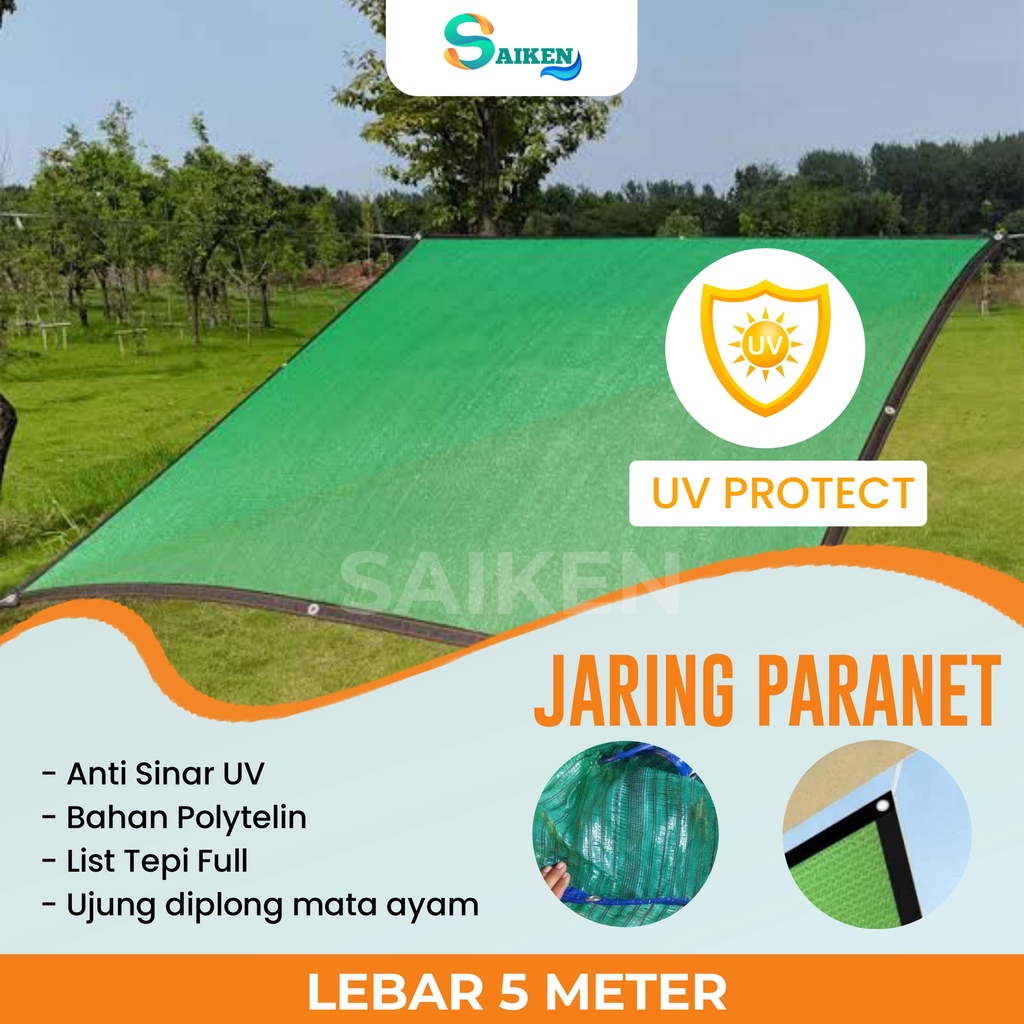 Jual Paranet HIJAU Lebar 5 Meter Jaring Tanaman Anti Panas Matahari ...
