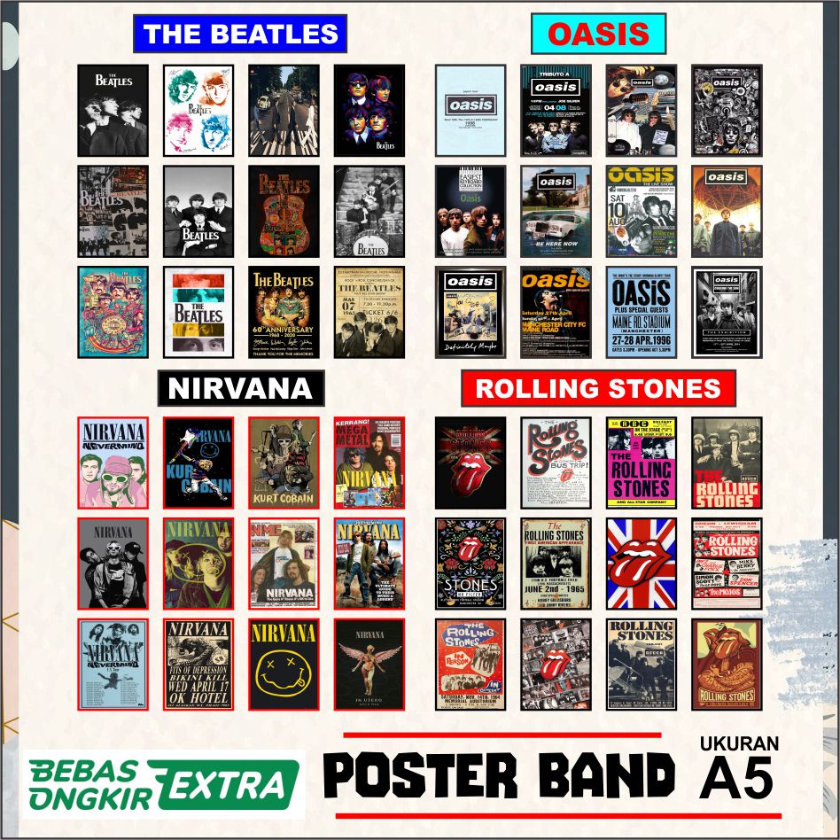Jual poster band music college wall / poster band music / poster ...
